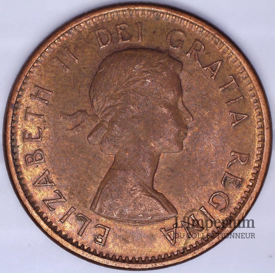 1962 Double Date (962) 1 Cent Canada Copper Canadian Error/Variety Coin ...