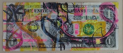Original Dollar Bill Art on US Currency Contemporary Abstract Signed | eBay