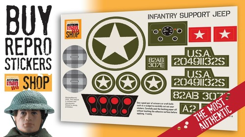 Action Man Infantry Support Jeep Stickers | eBay