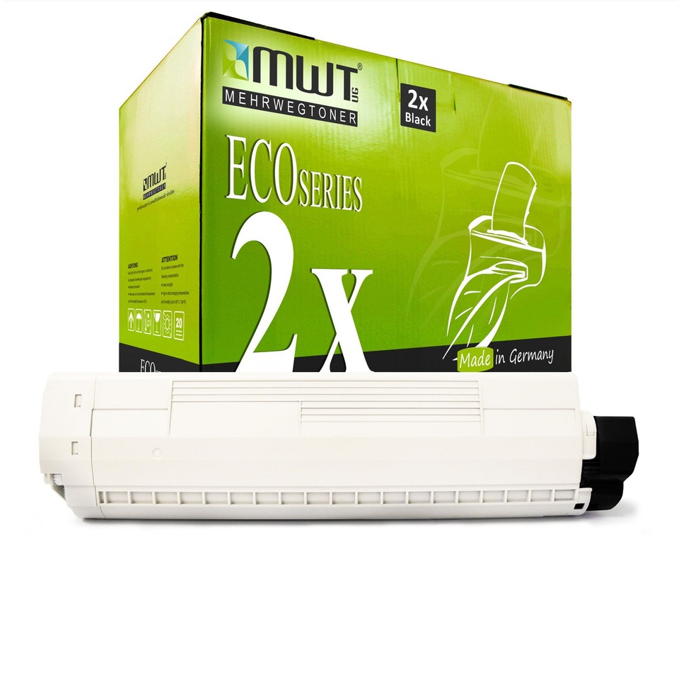 2x MWT PRO Patrone BLACK f r OKI MC-853-dn MC-873-dn MC-873-dnct MC-873 ...