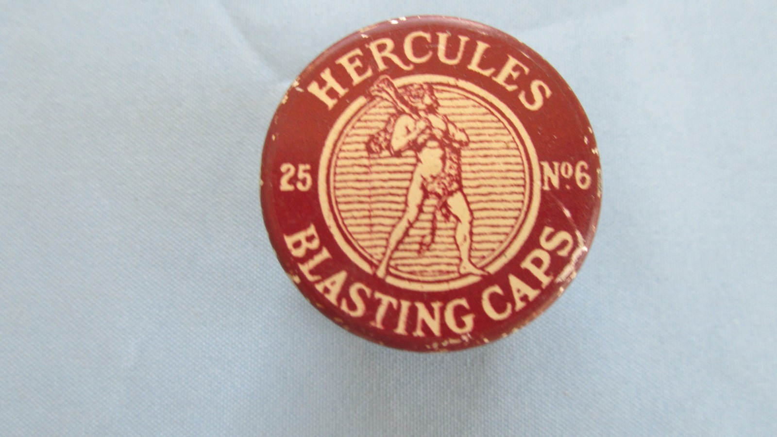 Rare Hercules Powder Co. Number 6-25 Count Round Brown Blasting Caps ...