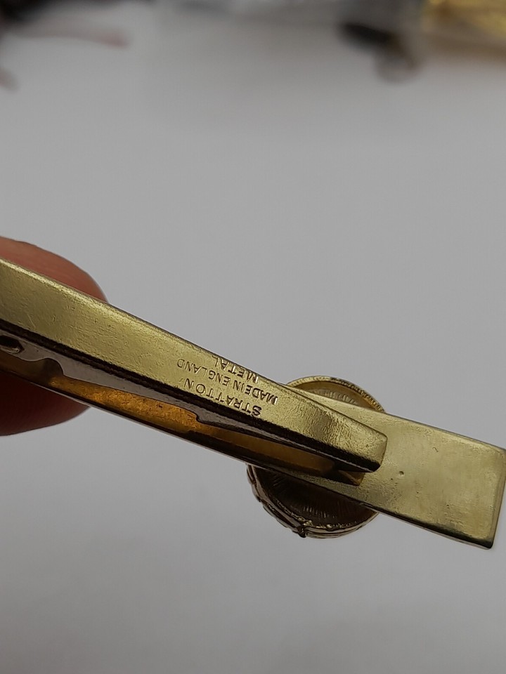 Vintage Gold Plated Stratton English Mid Century Style 70s Design Tie ...