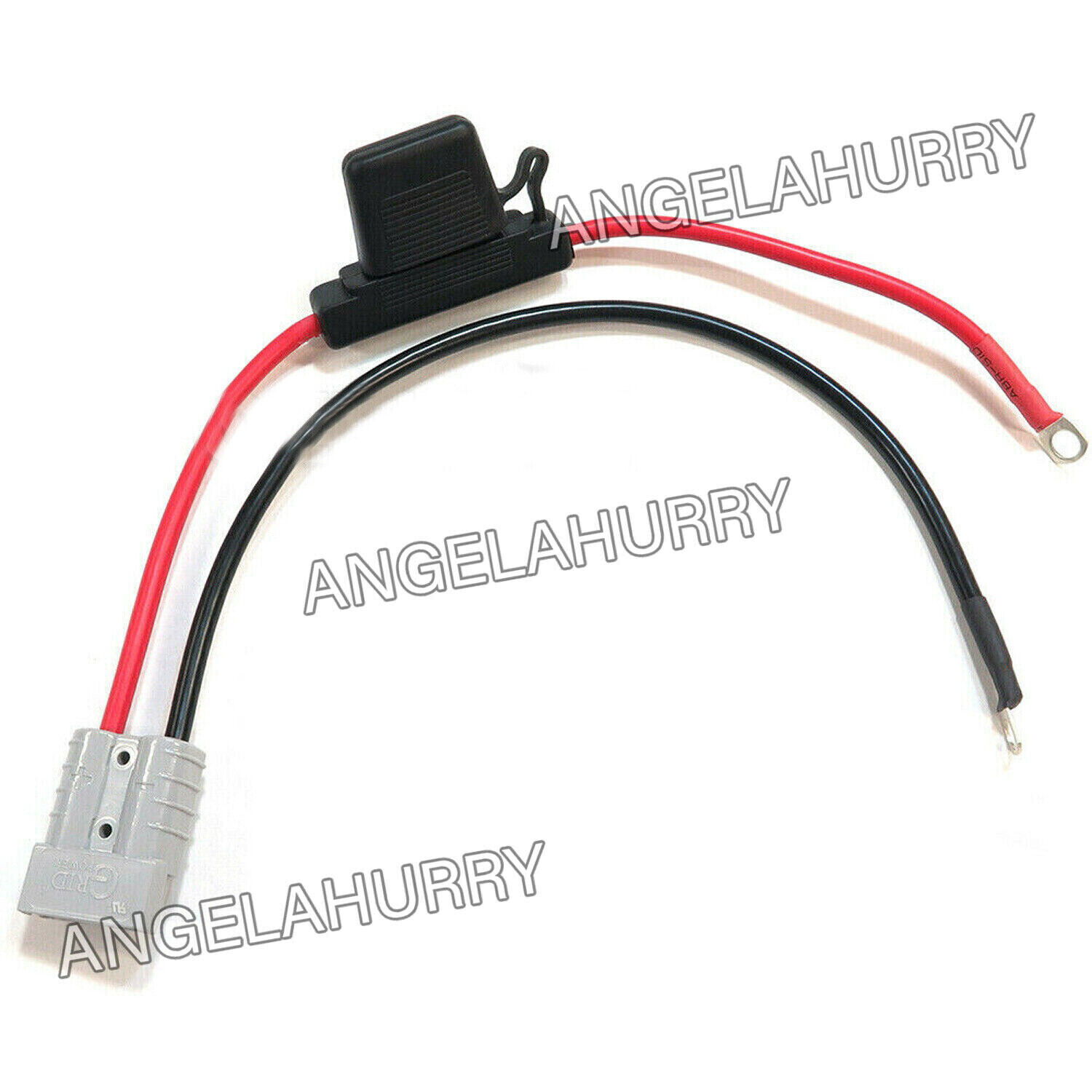 FUSED Anderson Lead 50 amp 50A plug to 8mm Lugs, 50amp cable lead 250mm ...