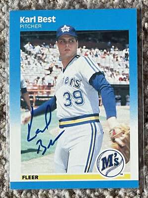 Karl Best signed 1987 Fleer - Mariners | eBay
