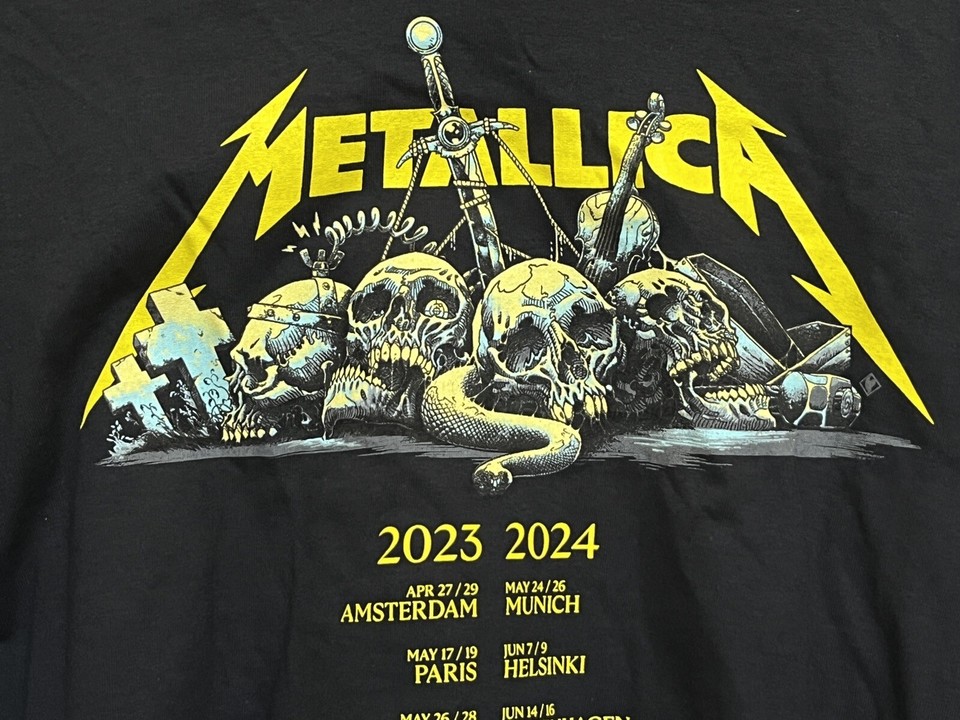 Metallica M72 Official Concert T Shirt 2023-24 WHERE-EVER I MAY ROAM ...