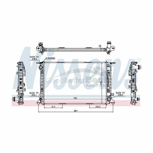 One New Nissens Radiator Front 60317 4G0121251B for Audi | eBay