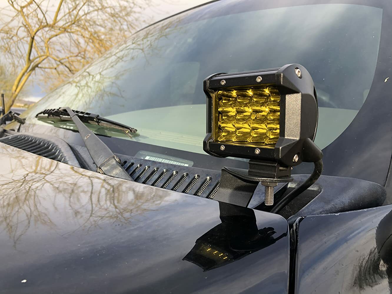 LED Light Pod Hood Ditch Mounting Brackets For Chevy Silverado 1500 ...