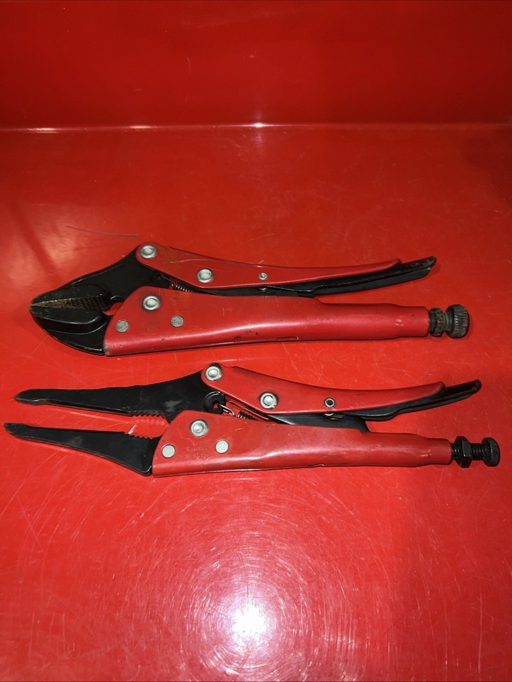 2Pc Blue-Point Locking Plier Set Auto Body Welding VGP11210, 13910 ...
