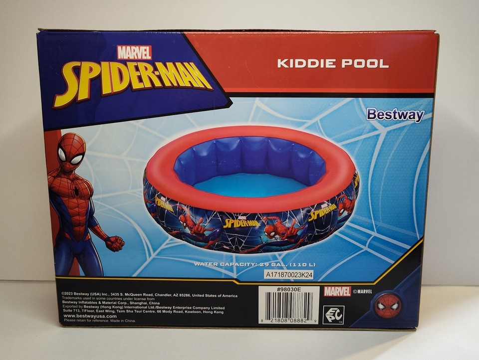 Marvel Spider-Man Inflatable Kids Pool 48" x 12" Round NEW Sealed | eBay