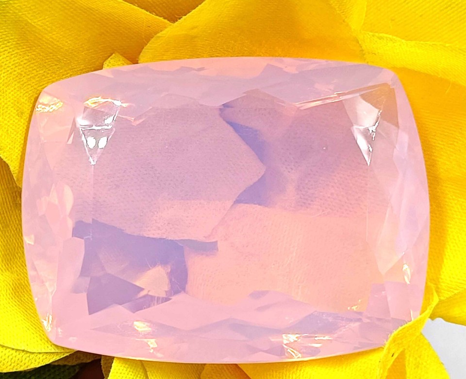 200 Ct Ethiopian Bi-Color Opal Transparent Cushion Cut Certified Loose ...