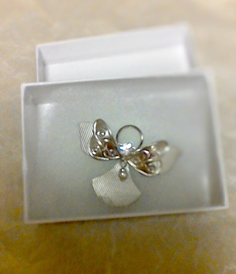 Costume Jewelry Silver Tone Angel with Filigree and Mesh Wings | eBay