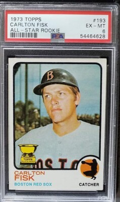 Carlton Fisk 1973 Topps PSA 6 All-Star Rookie Card Centered Beauty #193 ...