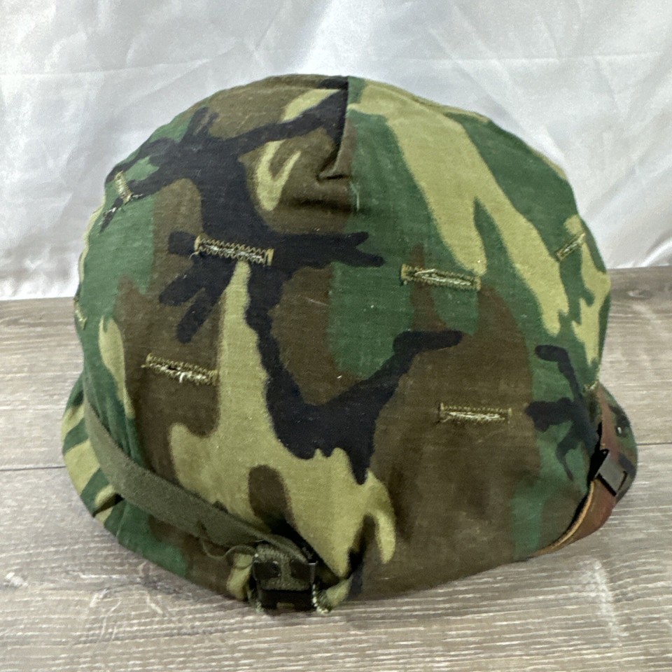 WWll World War ll USMC Helmet Front Seam Helmet Set & ERDL Post Vietnam ...