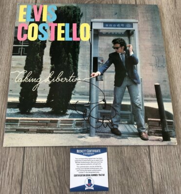 ELVIS COSTELLO SIGNED TAKING LIBERTIES VINYL ALBUM w/PROOF & BECKETT ...