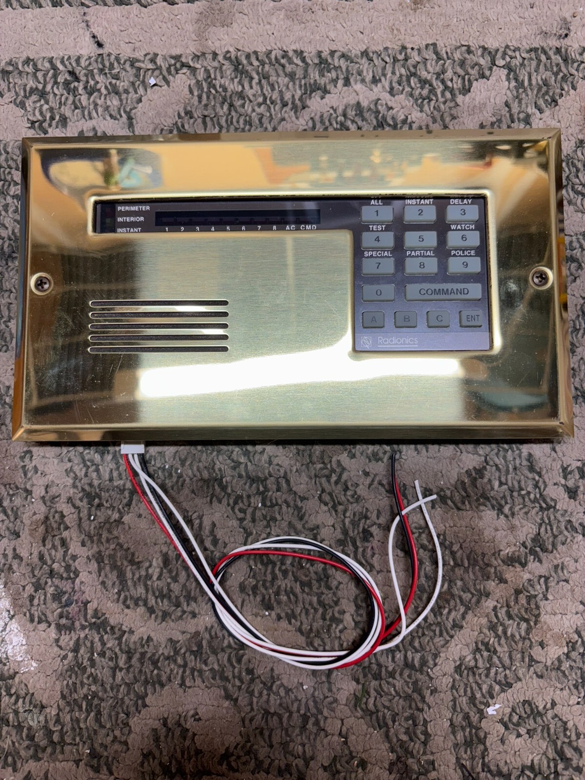 Radionics D620 Alarm Keypad with Flush Mount Hardware and Wiring ...