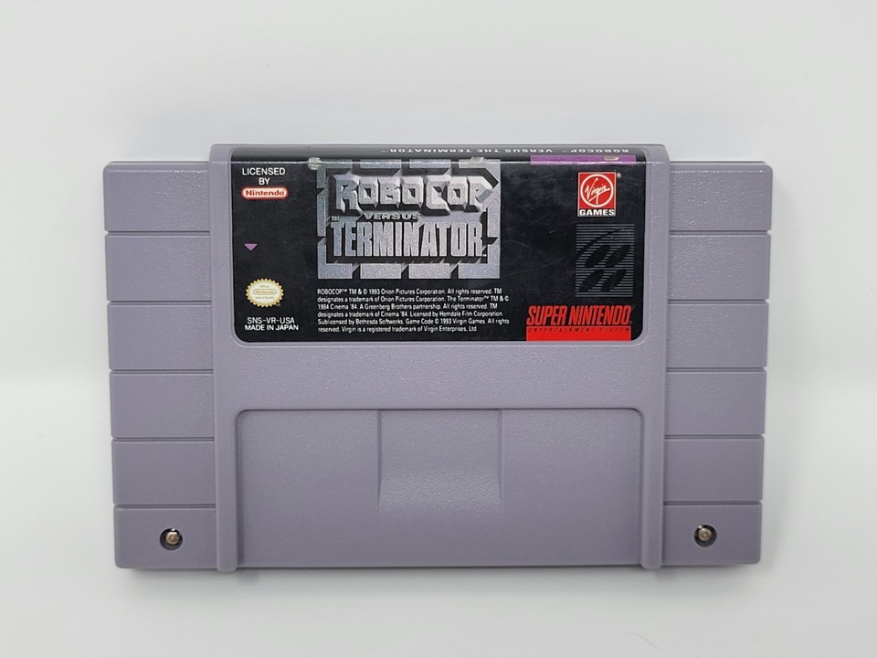 RoboCop vs Terminator Super Nintendo 1993 Authentic SNES Cart Tested ...