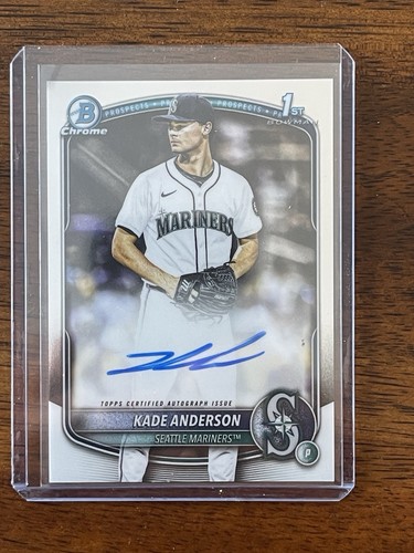 2025 BOWMAN CHROME DRAFT KADE ANDERSON 1ST AUTOGRAPH AUTO SEATTLE ...