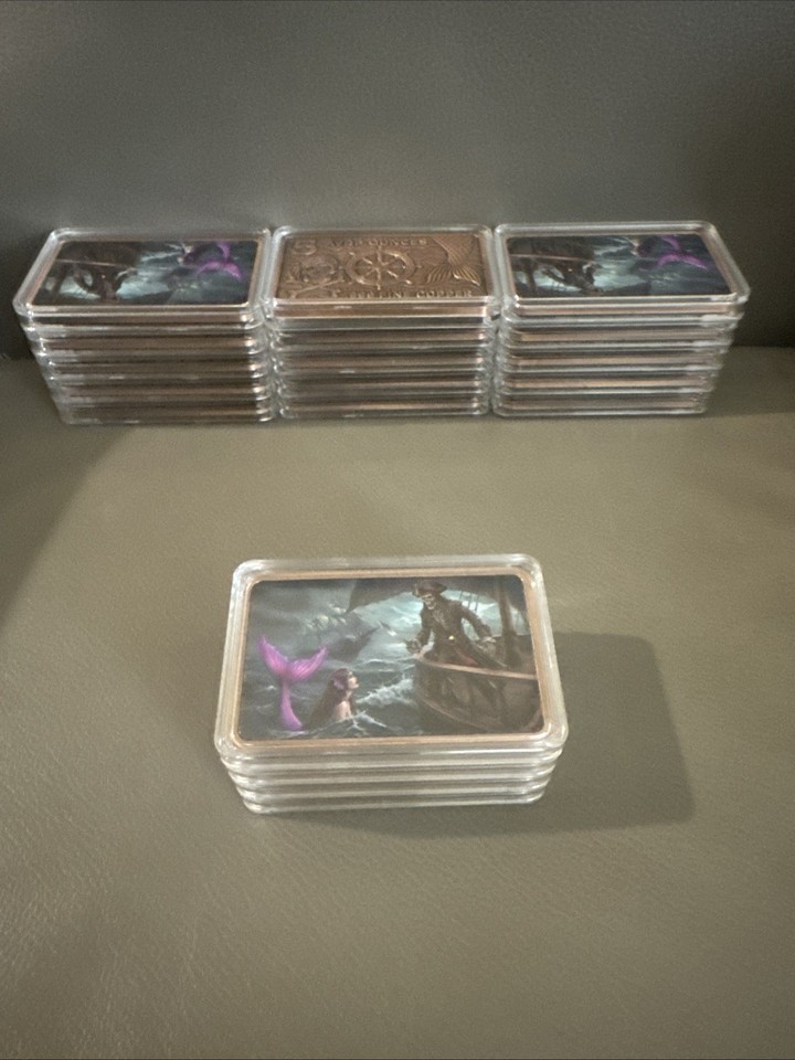 (Lot Of 19)5 Oz Copper Bars Colorized With Skeleton Pirate Mermaid | eBay