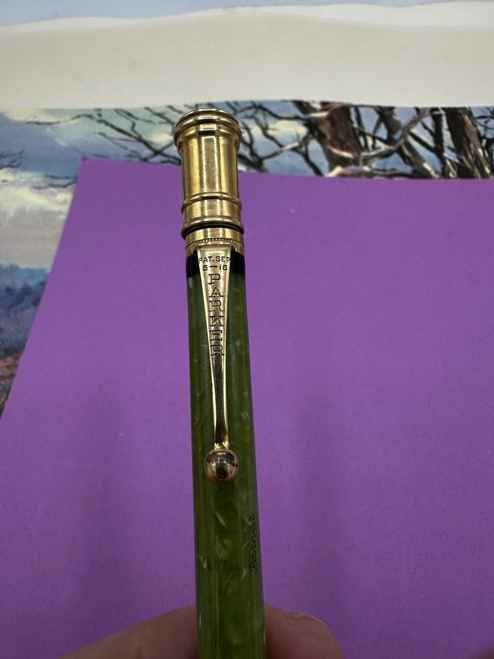 Vintage Parker Duofold Jade Green Mechanical Pencil 1916 Patent – Gold ...