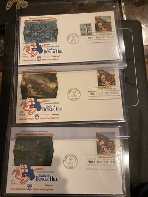 Bicentennial - Battle Of Bunker Hill Stamp Collection - First Day Issue ...