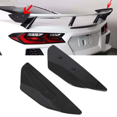 2PCS For Corvette C8 Z51 Z06 ERAY CARBON FIBER Rear Wing Spoiler Side ...