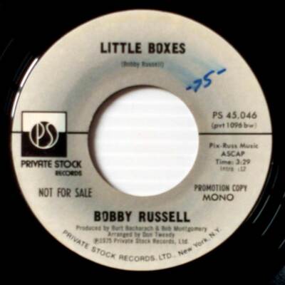 Bobby Russell - Little Boxes [7" 45 rpm Promo] on Private Stock 45, 046 ...