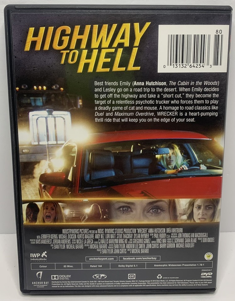 Wrecker (DVD, 2015, Horror, Anna Hutchison, Michael Dickson, OOP ...