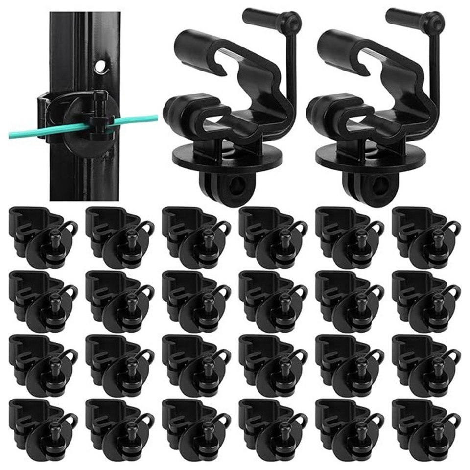 Efficient Installation with 25 Pcs T Post Pin Lock Insulators Available ...