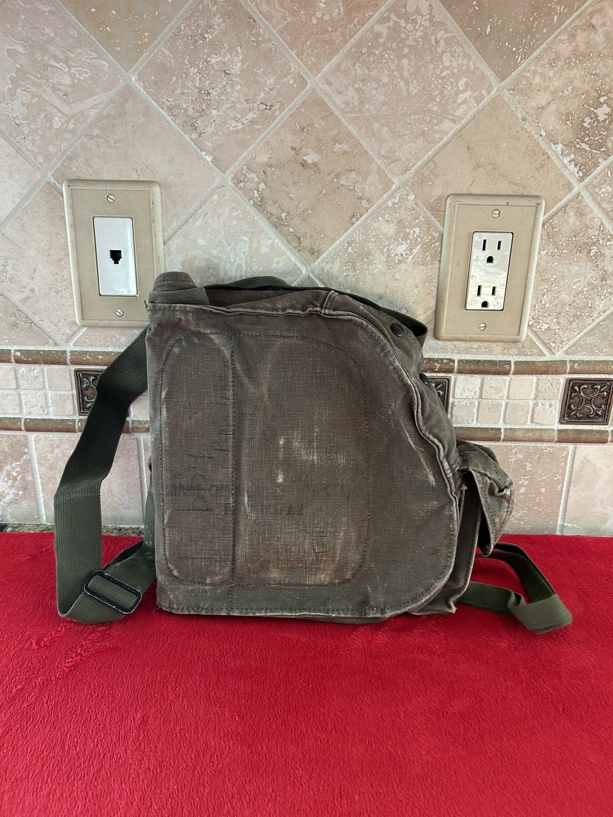 Vintage Military USGI M17A2 Field Protective Gas Mask Canvas Carrier ...