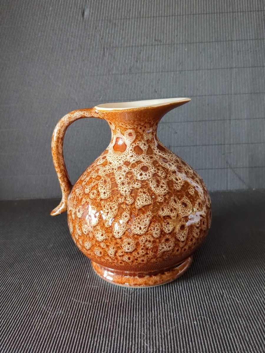 Brown Stoneware Pitcher