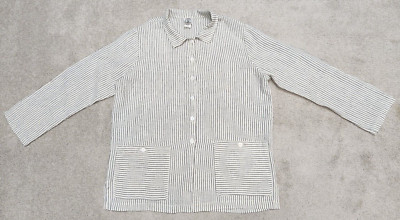CTC Carol Turner Collection Shirt Womens Linen Blend Pockets Tunic ...
