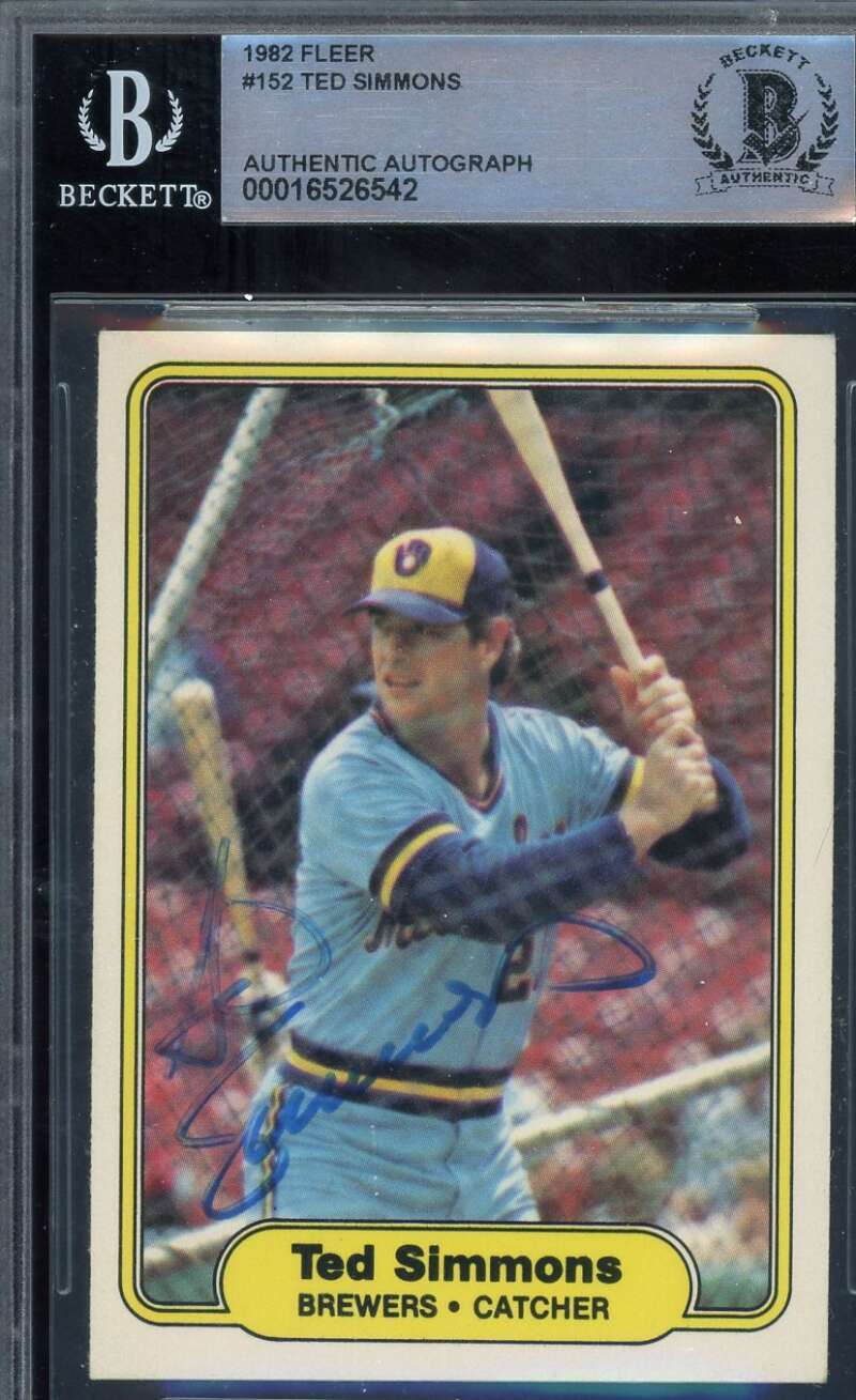 1982 Fleer - Ted Simmons #152 for sale online | eBay