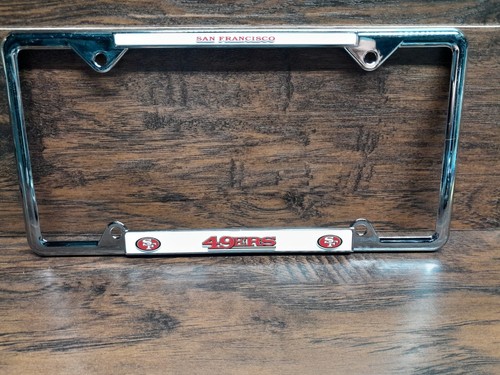 San Francisco 49ers NFL Metal Chrome License Plate Frame Auto Truck Car ...