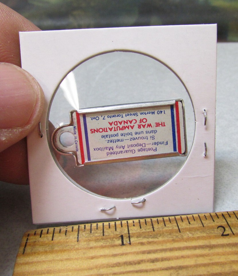 1967 Alberta Canada BR8005 Mini License Plate tag key chain War Amps ...