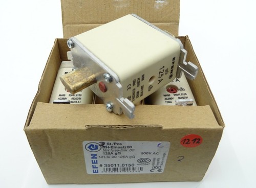 3x EFEN NH-Sicherungseinsatz 35011.0150 Fuse Link NH-Einsatz NH00 125A ...