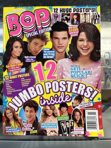 Bop Teen Magazine November 2009 Taylor Swift Selena Gomez Jonas ...
