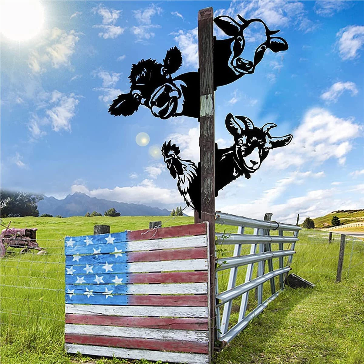 Farm Fence Silhouette