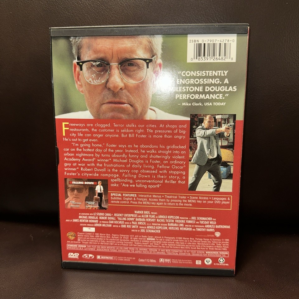 Falling Down (DVD, 1993) Snapcase Nice Clean Tested Disc Michael ...
