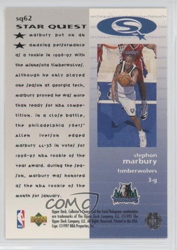 1997-98 Upper Deck Collector's Choice Star Quest Stephon Marbury #SQ62 | eBay