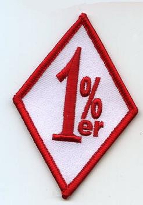 OUTLAW BIKER GANG HOG RIDER 666 BIKER 1%er PATCH: WHEN IN DOUBT KNOCK ...