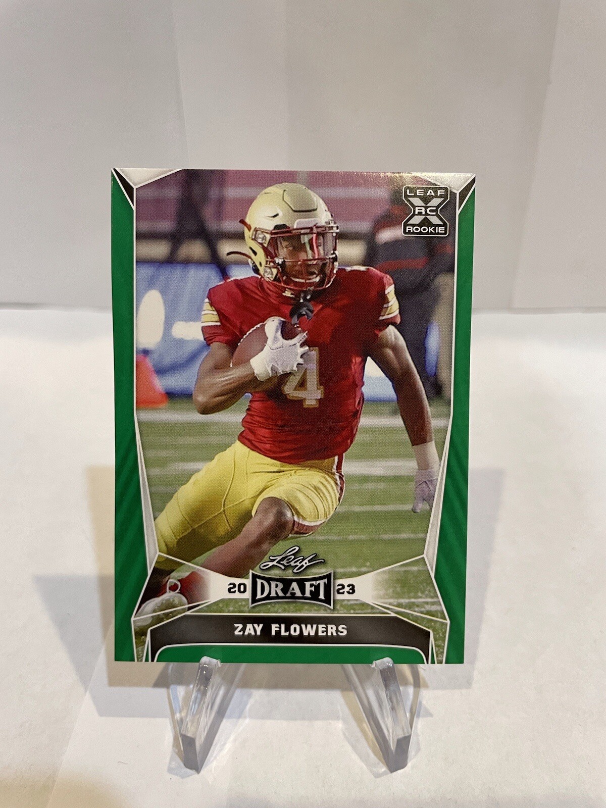 2023 Leaf Draft Green Zay Flowers #75 Rookie Card RC Baltimore Ravens ...