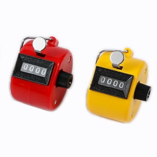 2Pcs 4 Digit Number Dual Clicker Golf Hand Tally Counter Convenient,Red ...