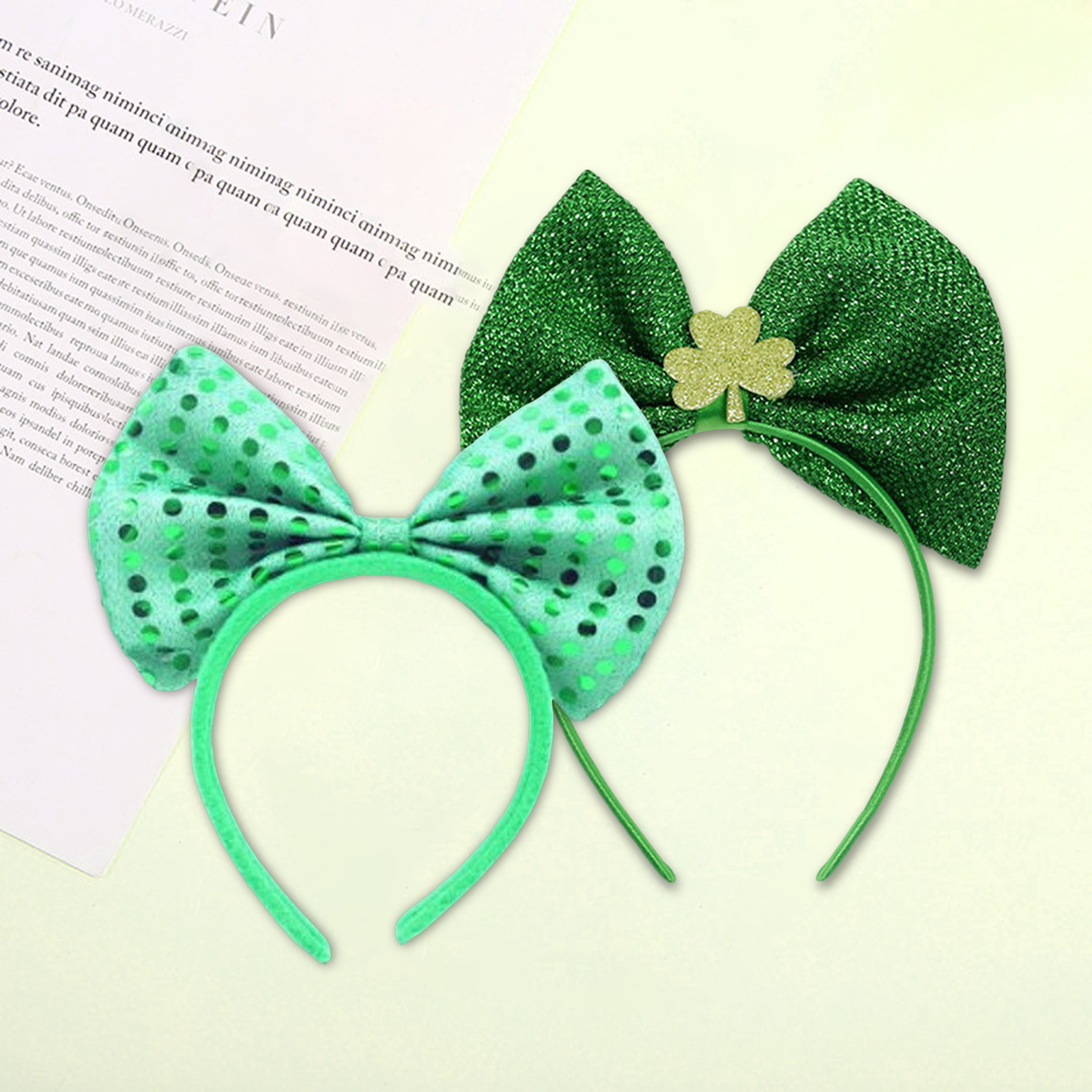 Irish Festival Headgear Clover Print Dressing Up Hollow Bear Decor ...