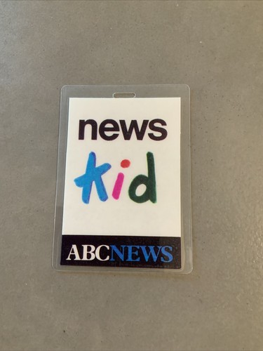 RARE NEWS KID ABC NEWS PRESS Credential #202 | eBay