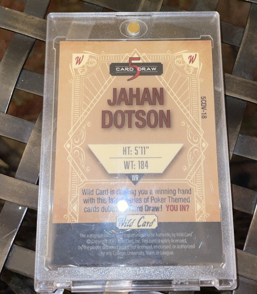 Jahan Dotson 5 Card Draw(Auto and 3/5) | eBay