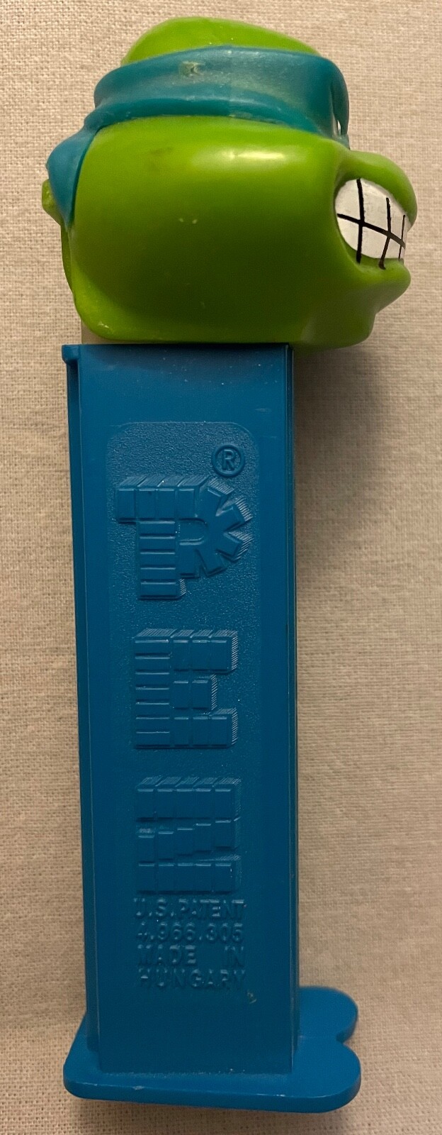 LEONARDO NINJA TURTLE PEZ DISPENSER - BLUE STEM - ANGRY - USED 2005 ...