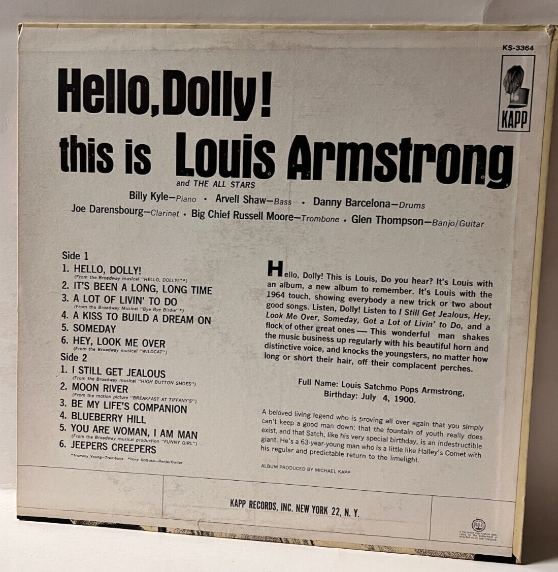 Louis Armstrong Hello Dolly Songtekst