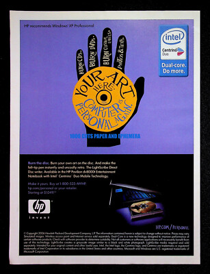 HP DV8000T Laptop PC Computer 2006 Intel Trade Print Magazine Ad Poster ...