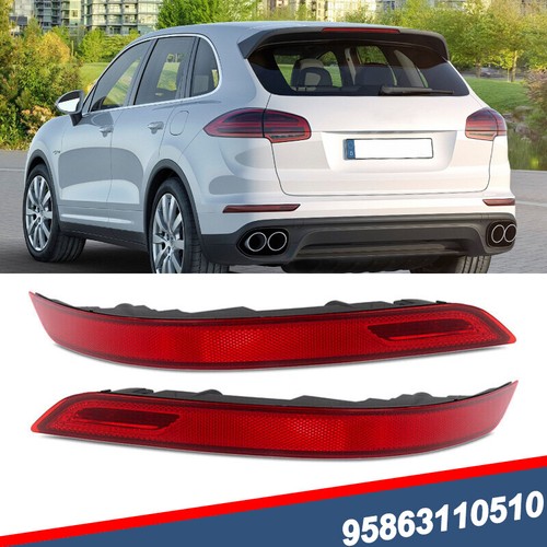 95863110510 Pair Rear Bumper Fog Reflector Light For Porsche Cayenne 15 ...