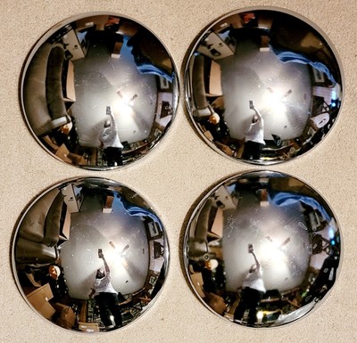 Chrome Baby Moon Hubcaps 4 Piece Set | eBay